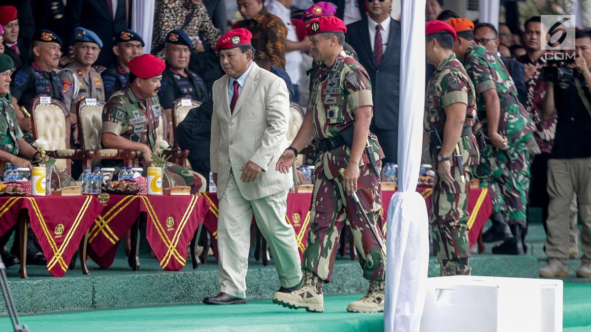 Prabowo Hadiri Upacara Hut Ke 72 Kopassus Pakai Baret Merah News
