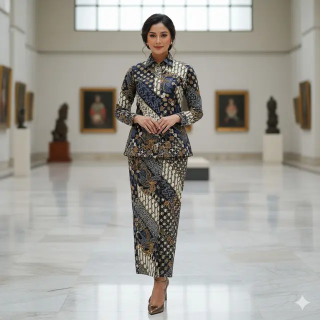7 Model Batik Wanita Modern Lengan Panjang dan Berkerah, Tampil Anggun ...