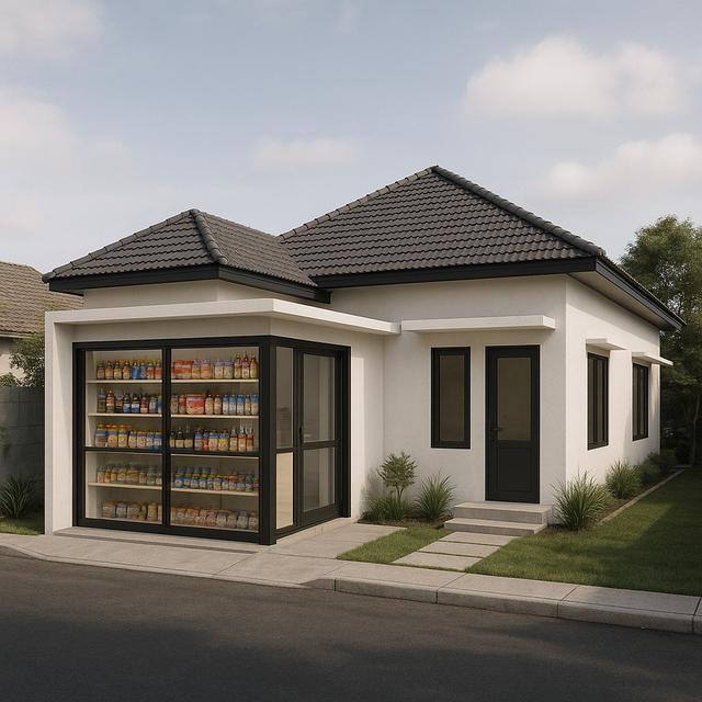 10 Model Rumah L-Shape dengan Warung Kecil di Depan, Hemat Ruang Tapi ...