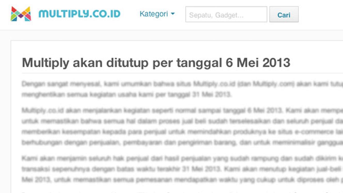 Setelah Tutup Layanan Blog, Multiply Kini Resmi "Gulung Tikar" - Tekno ...