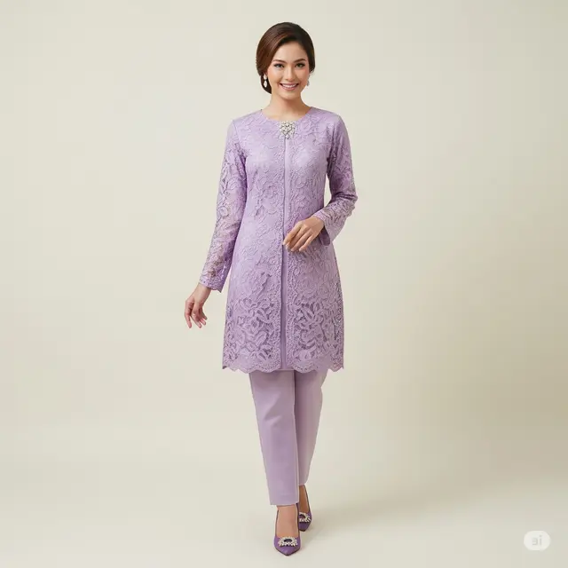 7 Inspirasi Baju Pesta Brokat Setelan Celana untuk Tampilan Elegan - Hot Liputan6.com