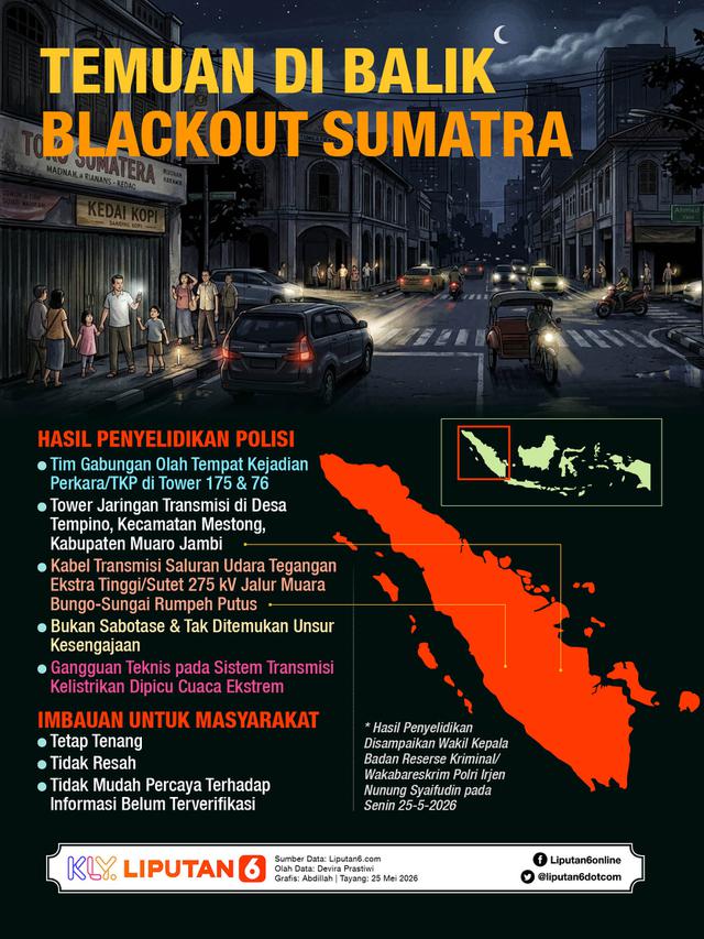 Infografis Temuan di Balik Blackout Sumatra