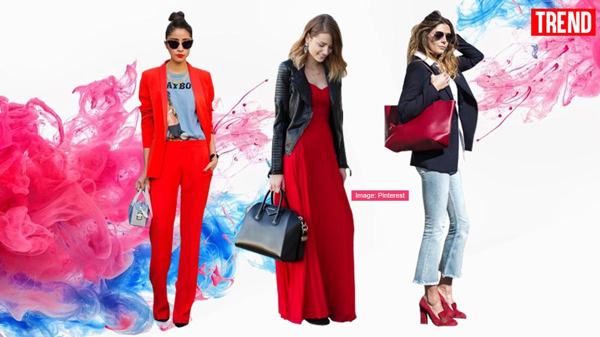Trends: Outfit Warna Merah yang Menyala