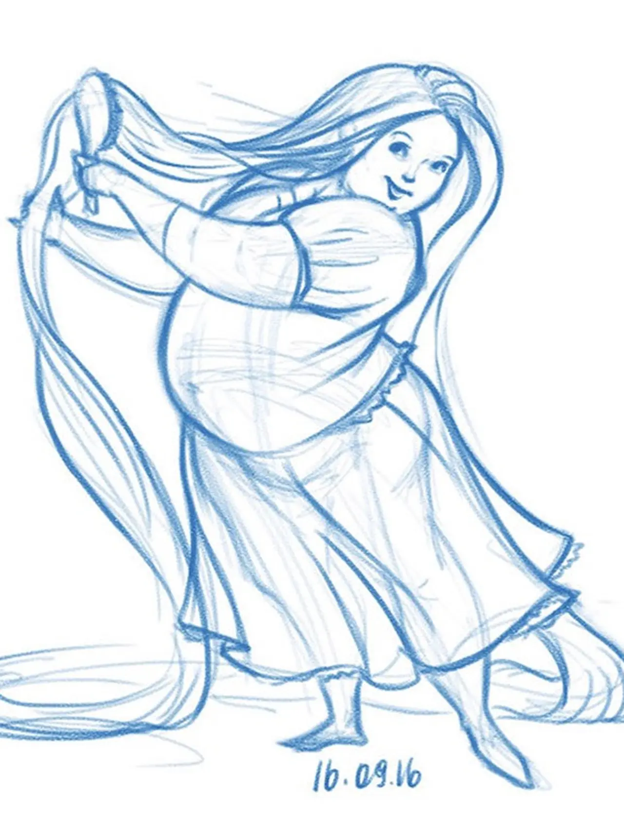 Gemas, Begini Jadinya Kalau Rapunzel dan Tokoh Putri Disney Jadi Gemuk