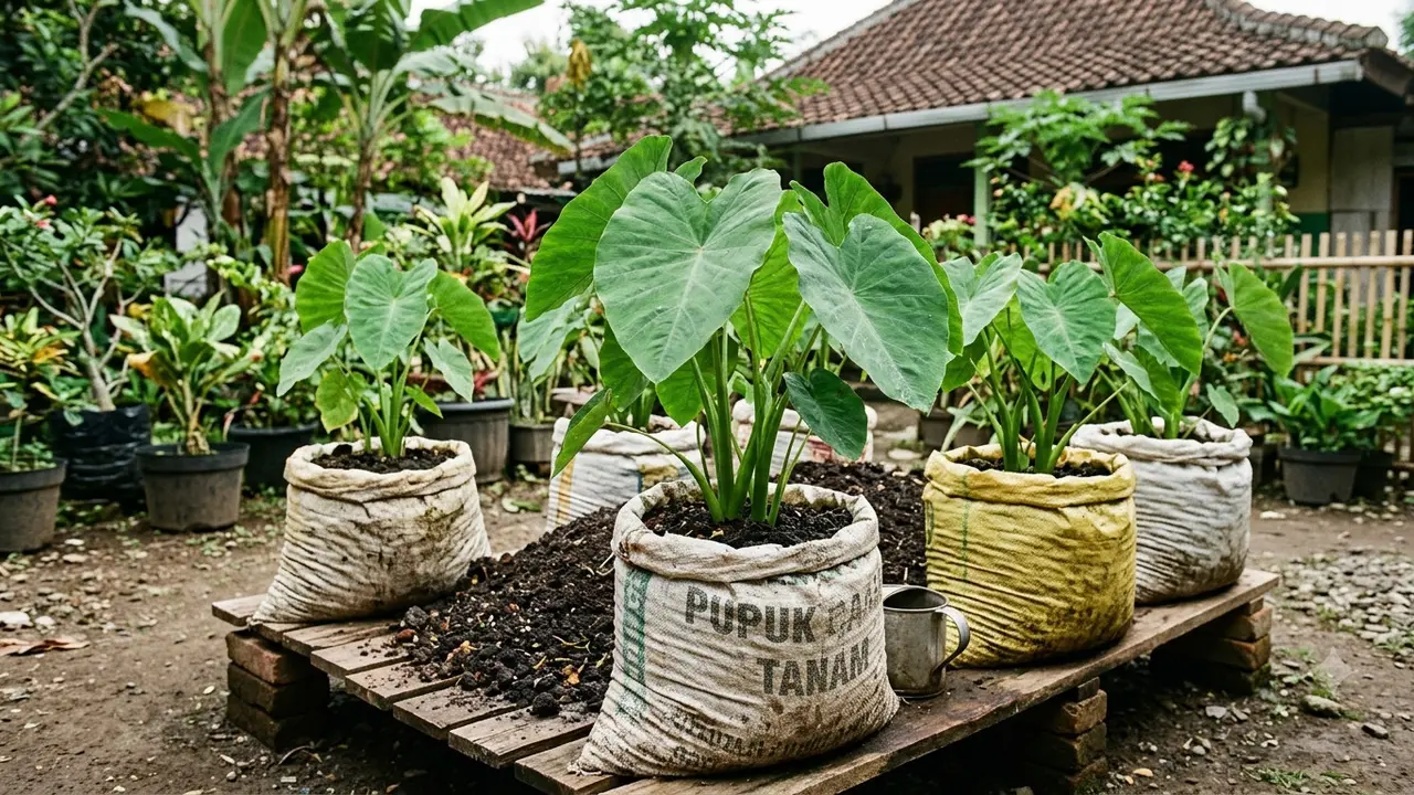 Cara Menanam Talas dalam Karung agar Umbinya Besar dan Berkualitas