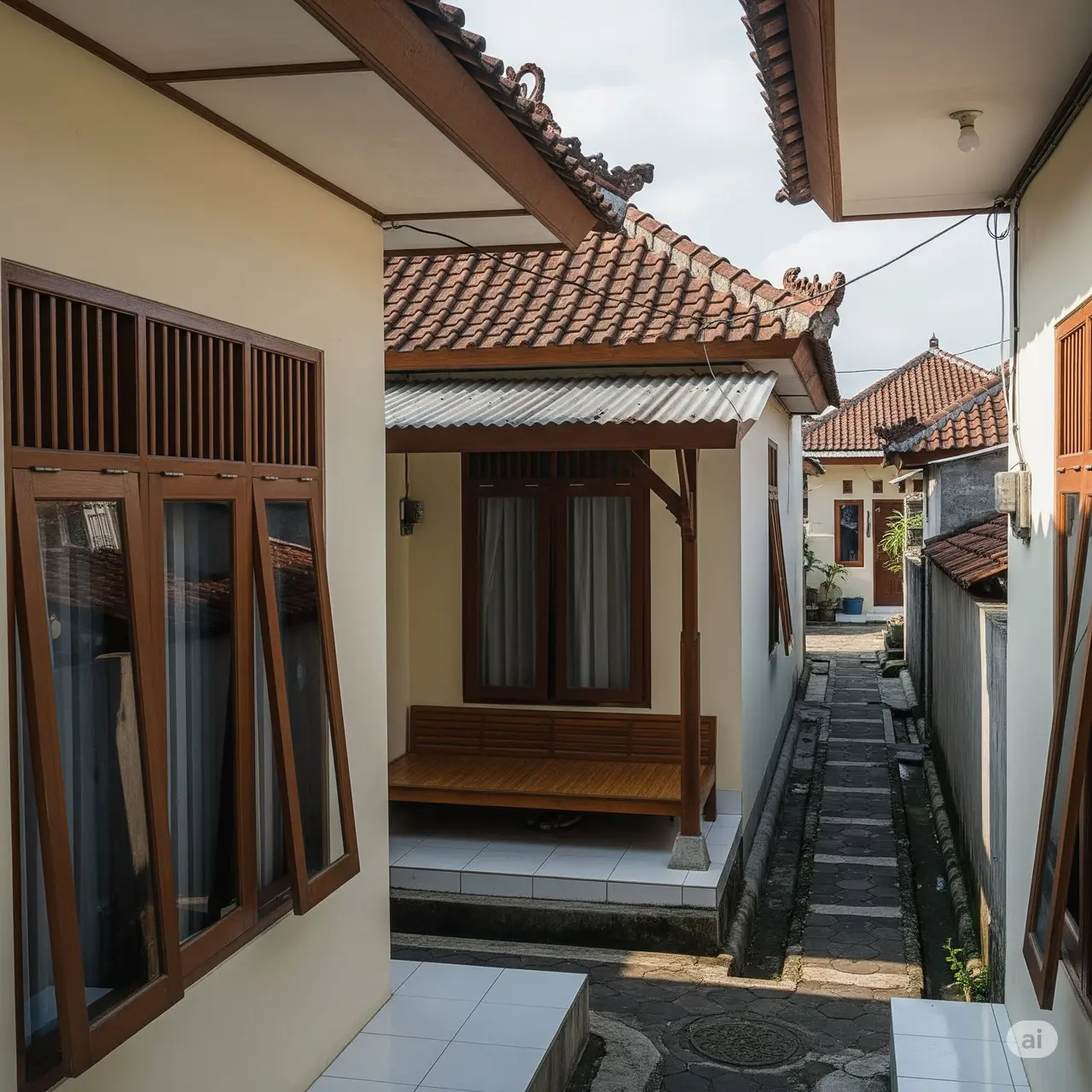 7 Bentuk Atap Teras Rumah Sederhana untuk Hunian di Kampung Padat ...