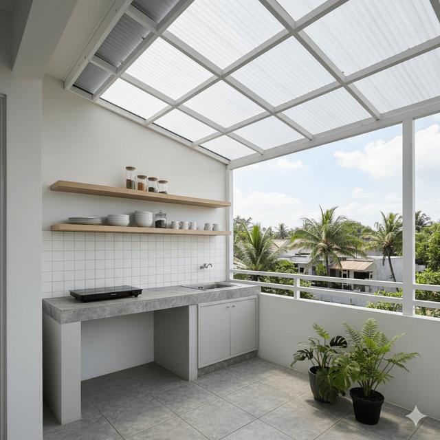 7 Inspirasi Dapur Kecil di Balkon Rumah Kos Sederhana, Fungsional dan ...