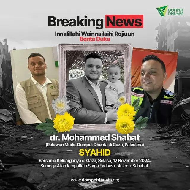 Dokter Mohammed Shabat Relawan Lulusan Kampus Indonesia Gugur di Gaza ...