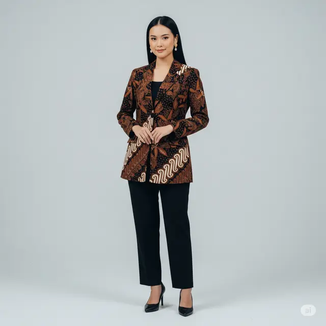 10 Model Jas Batik Masa Kini untuk Wanita: Modern dan Profesional - Hot ...