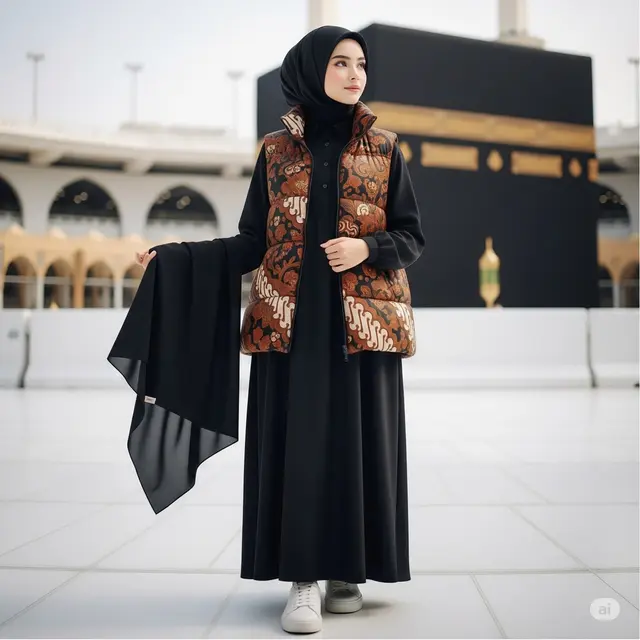 7 Model Batik Umroh Artis Terbaru 2025, Tampil Anggun & Trendi di Tanah ...