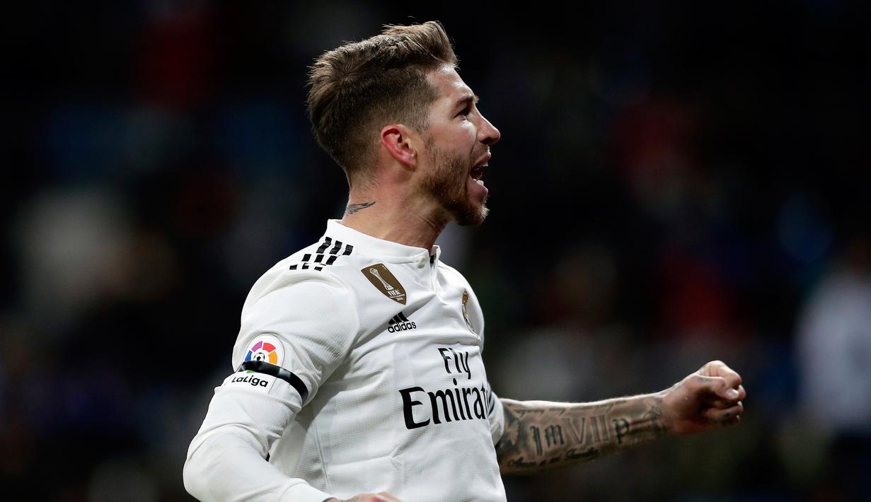 FOTO: Sergio Ramos Cetak Gol ke-100 - Foto Liputan6.com