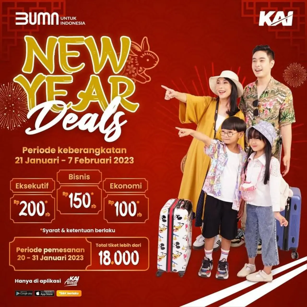 KAI Gelar Promo Imlek 2023, Tawarkan Tiket ke Berbagai Tujuan Mulai ...