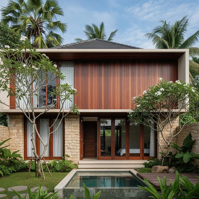 9 Desain Rumah Tropis Minimalis dengan Elemen Batu dan Kayu, Solusi ...