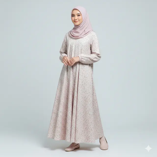 7 Model Gamis Katun Adem untuk Sehari-hari, Nyaman dan Stylish di Iklim ...