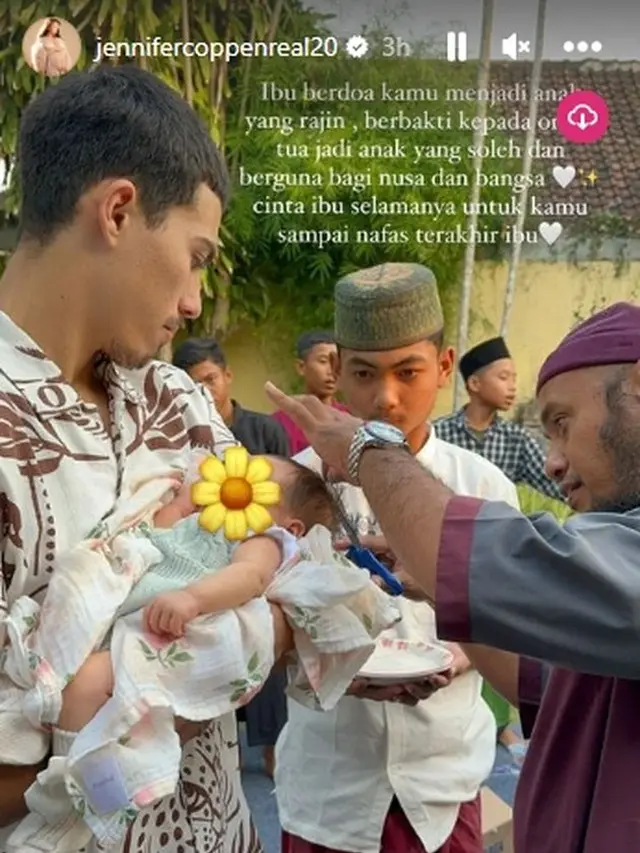 Didoakan Jadi Anak Berbakti, Ini 6 Potret Aqiqah Anak Pertama Jennifer Coppen - Entertainment ...