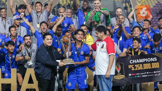 Arema FC Juara Piala Presiden 2024 Setelah Mengalahkan Borneo FC - Surabaya Liputan6.com