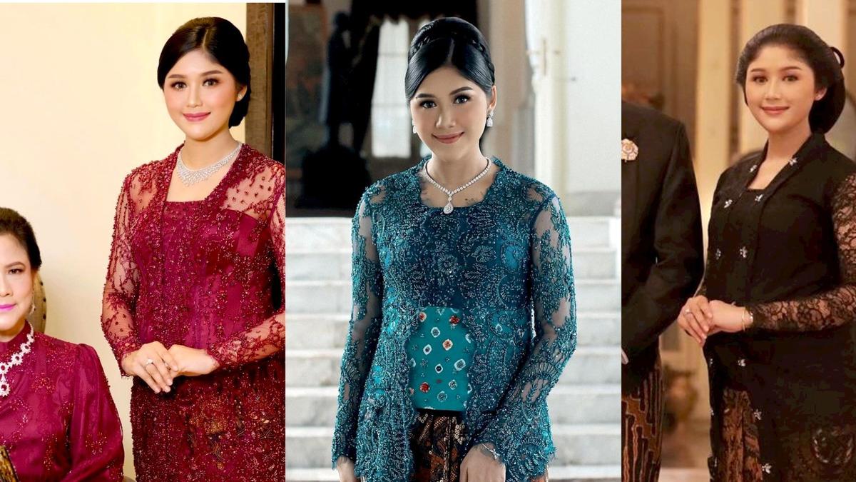 6 Pesona Erina Gudono Kenakan Kebaya Kutubaru saat Hamil, Aura Bumil ...