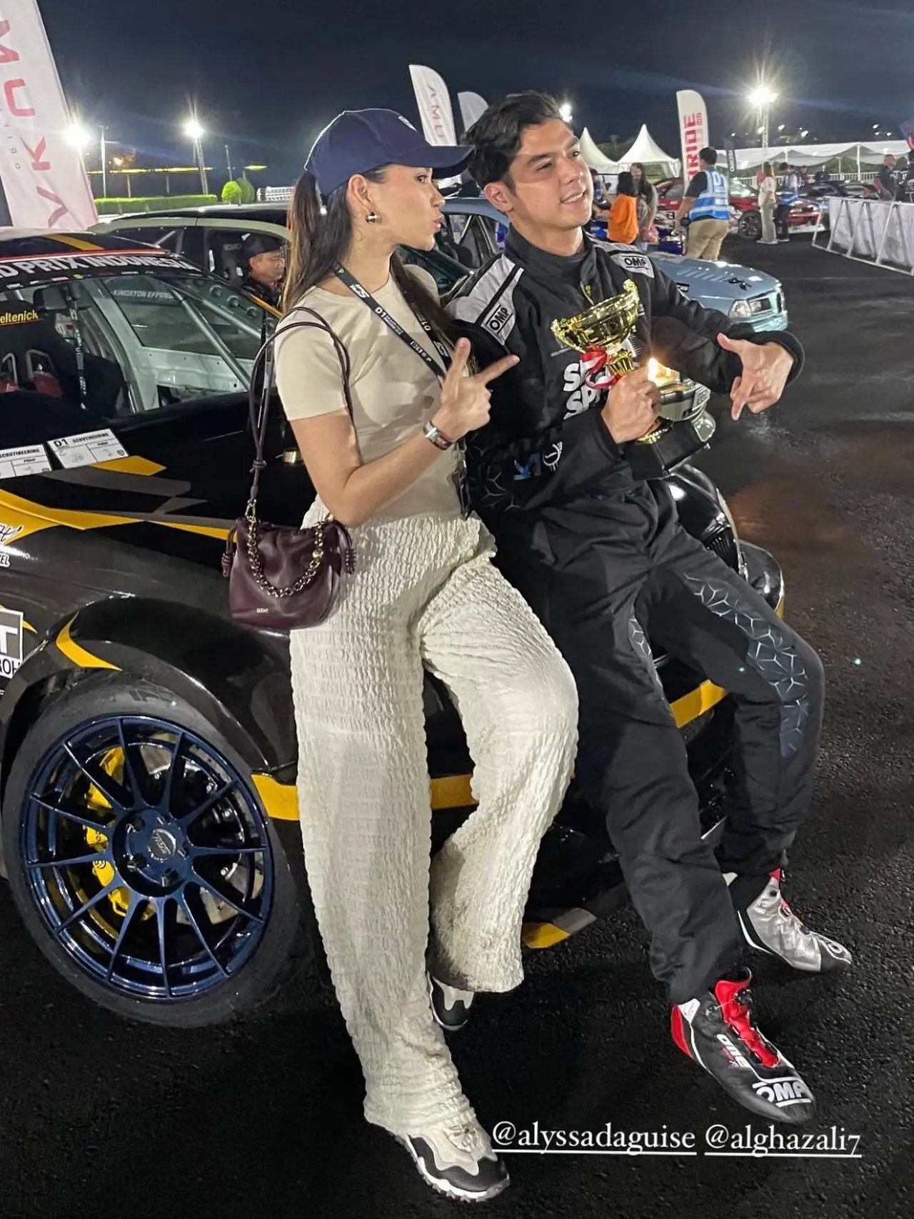 7 Kebersamaan Al Ghazali dan Alyssa Daguise di Kompetisi Drifting ...