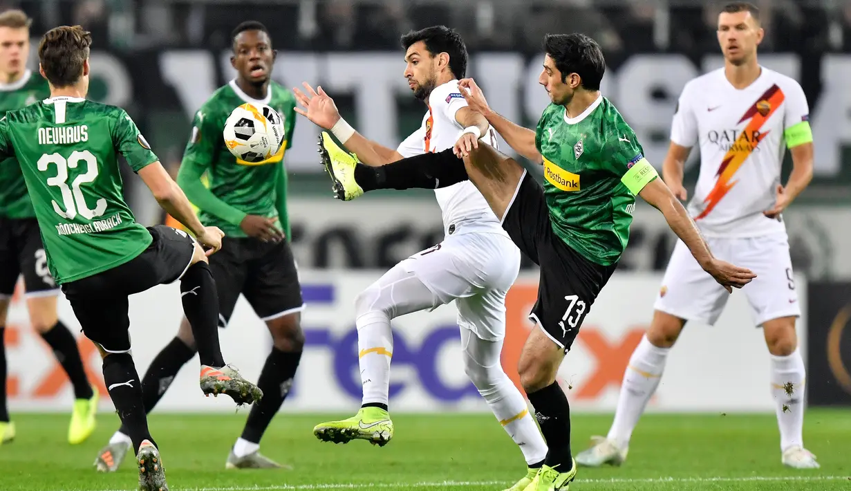 FOTO: Liga Europa, AS Roma Takluk di Markas Moenchengladbach - Foto ...