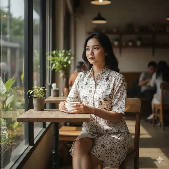 10 Model Dress Batik Wanita Simple Elegan Tren 2025, Gaya Klasik Modern ...