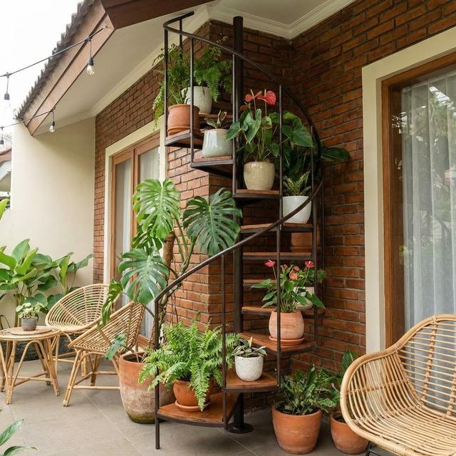 10 Model Teras dengan Rak Vertikal Serbaguna, Inspirasi Teras Sempit ...