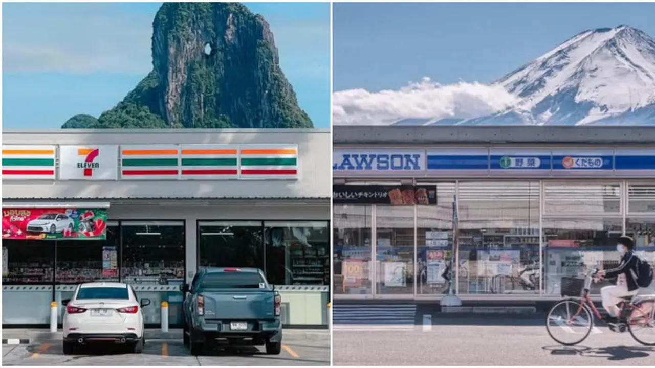 Minimarket di Thailand Viral karena Mirip Spot Foto Populer Gunung Fuji ...