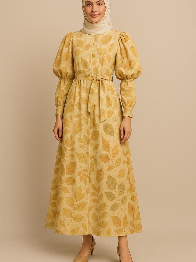 10 Desain Batik Ecoprint Klasik Lengan Puff yang Jadi Tren Mode Terkini ...