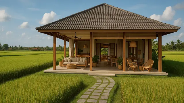 7 Gambar Rumah Sederhana Tapi Mewah di Tengah Sawah, Penataan Cantik dan Estetik - Lifestyle ...