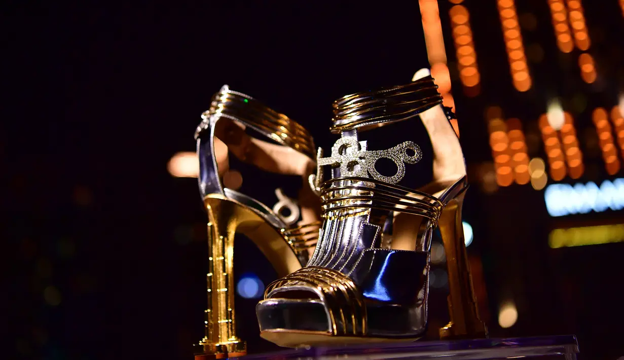 FOTO: Penampakan Sepatu Bertabur Berlian dan Batu Meteor yang Dihargai ...