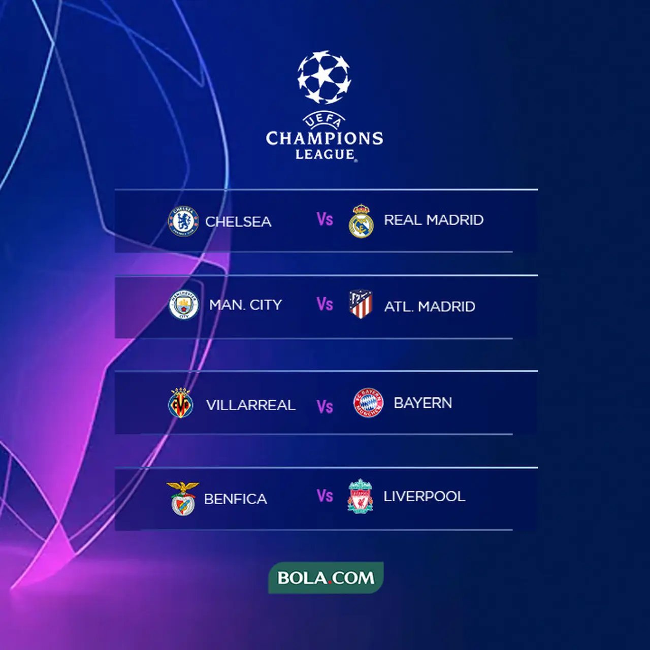 Jadwal Siaran Langsung Dan Live Streaming Perempat Final Liga Champions