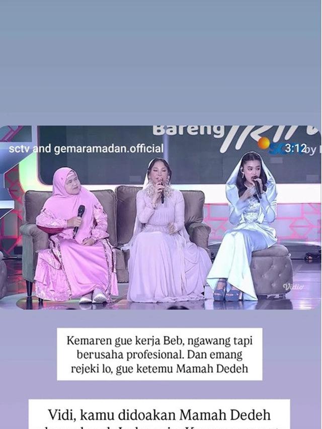 Rossa dan Mamah Dedeh Doakan Vidi Aldiano di Gema Ramadan SCTV dalam ...