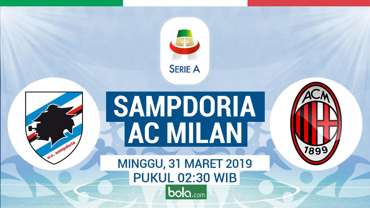 Data dan Fakta Jelang Sampdoria Kontra AC Milan - Dunia Bola.com