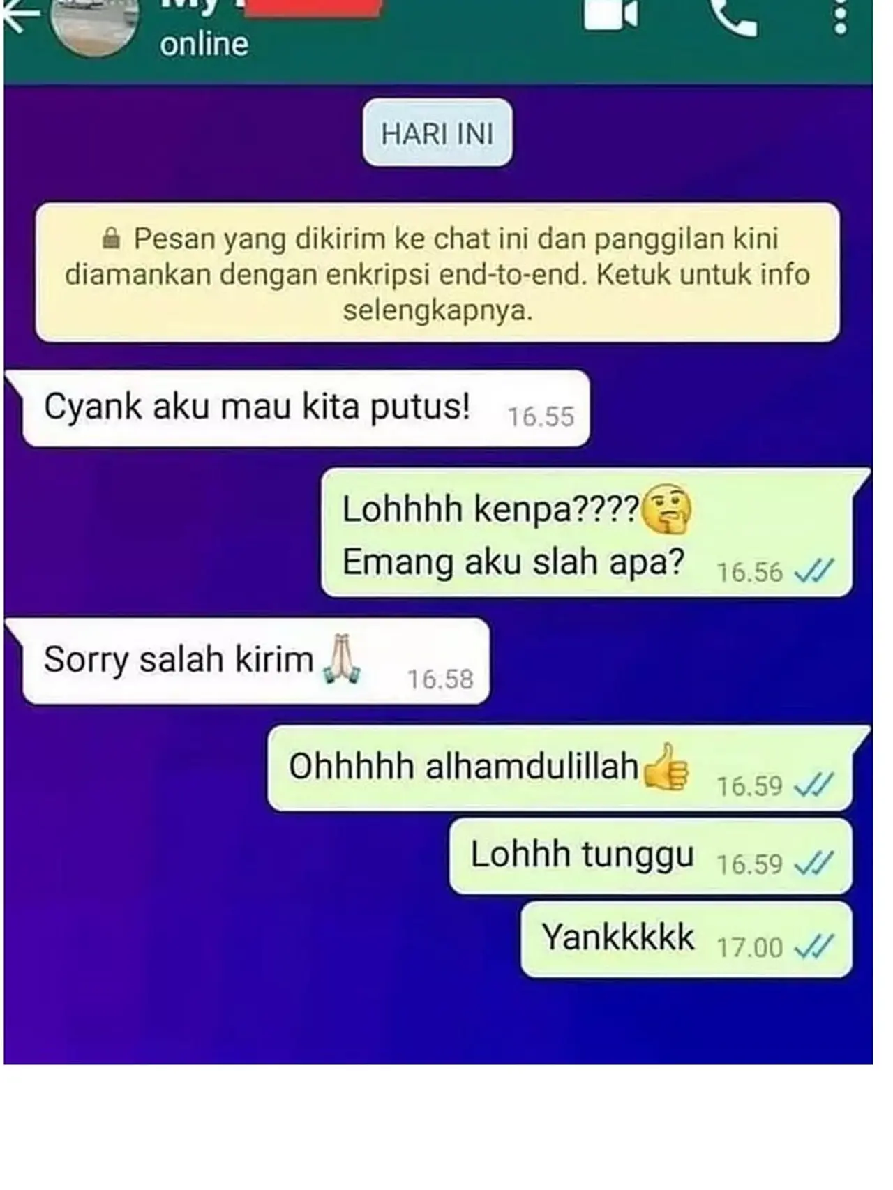 10 Chat Netizen Minta Putus dengan Pacar Ini Penuh Drama - Hot Liputan6.com