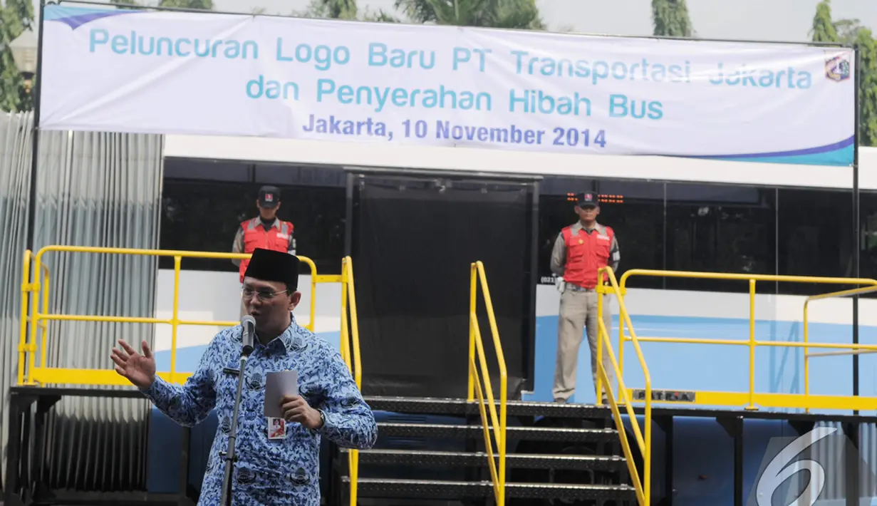 Logo Baru Transjakarta Diresmikan - Foto Liputan6.com