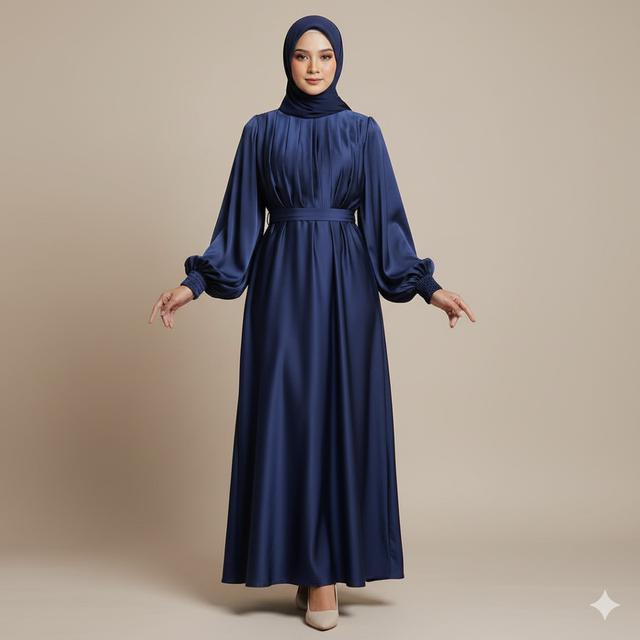 7 Model Gamis Modern Bahan Satin Populer 2025, Tampil Anggun dan Elegan ...