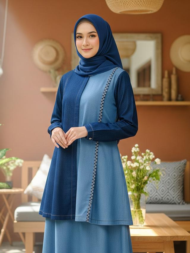 7 Model Gamis Jeans Kekinian 2025, Tren Gaya Kasual Modern untuk Semua Usia