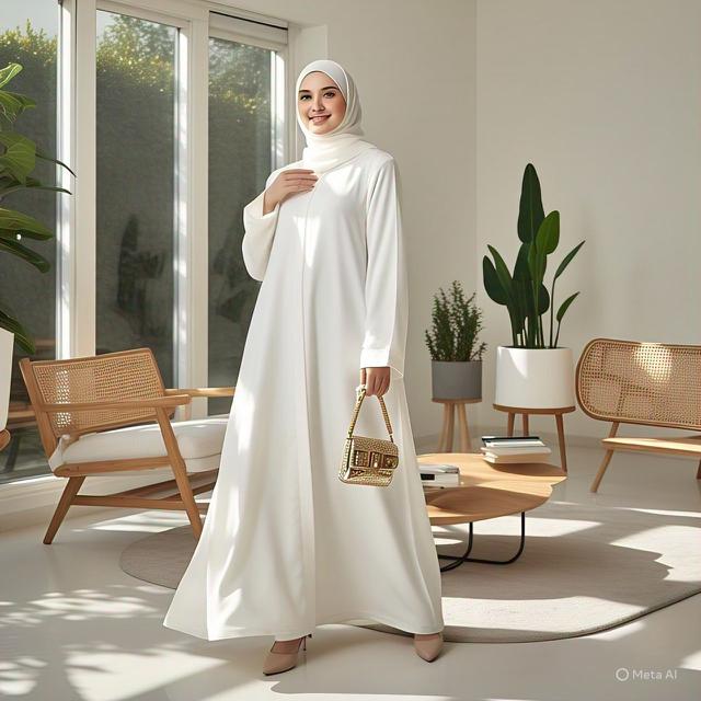 12 Model Busana Muslimah 1 Warna yang Lagi Tren di 2025, Tampilan ...