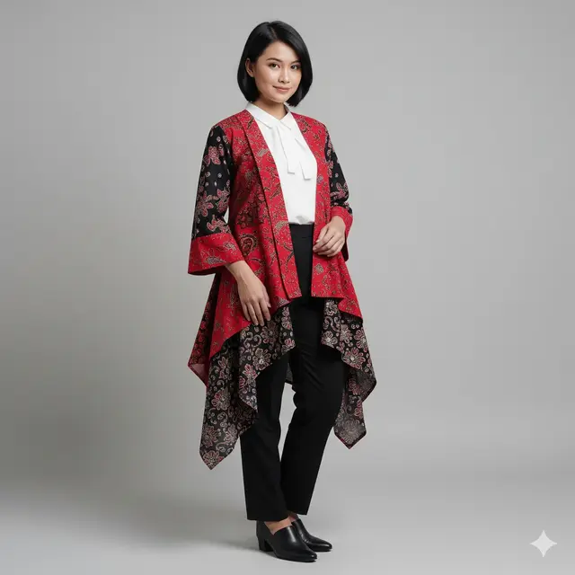 9 Model Cardigan Batik Wanita Modern untuk Kerja Kantor 2025: Tampil ...