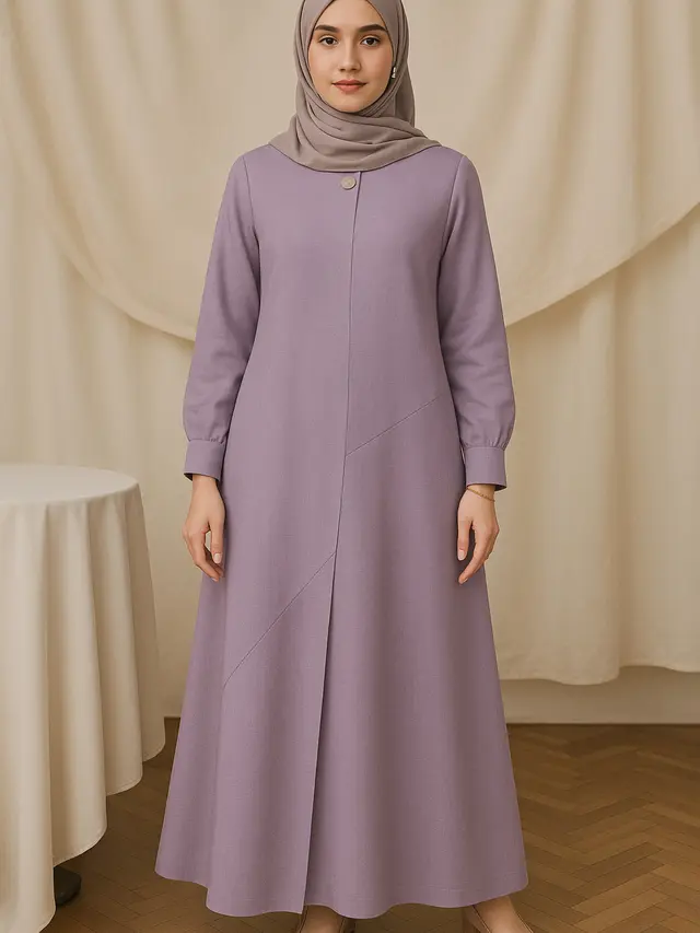 7 Rekomendasi Gamis Hijab Ungu untuk Pesta hingga Kondangan, Beri Kesan ...