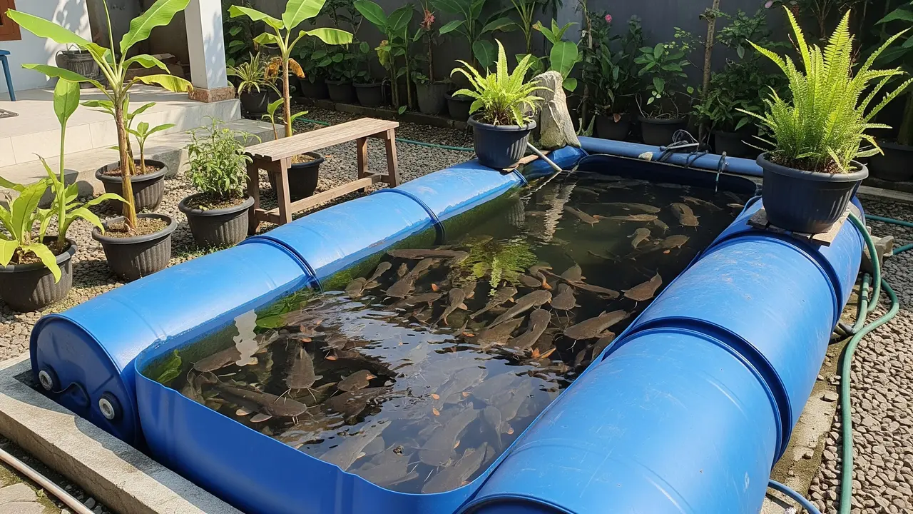 Cara Membuat Kolam Lele dari Drum Plastik Bekas, Praktis dan Hemat Lahan