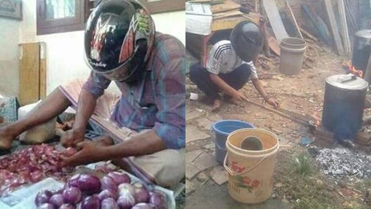 Safety First, Ini 6 Aksi Kocak Bapak-Bapak saat Masak Pakai Helm - Hot ...