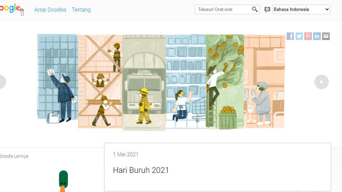 Peringati Hari Buruh, Google Doodle Tampilkan Berbagai Profesi - Tekno ...