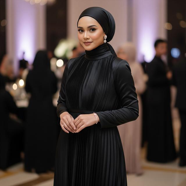 11 Model Gamis Hitam Polos Elegan untuk Acara Formal, Tampil Anggun dan ...