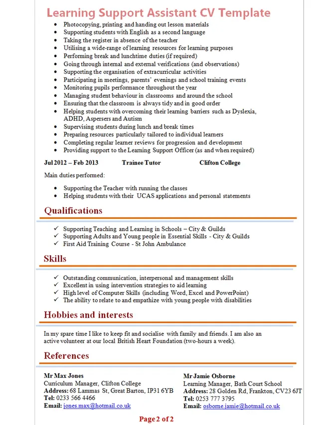 Contoh CV Lamaran Kerja dan Komponen-Komponen yang Perlu Dicantumkan ...