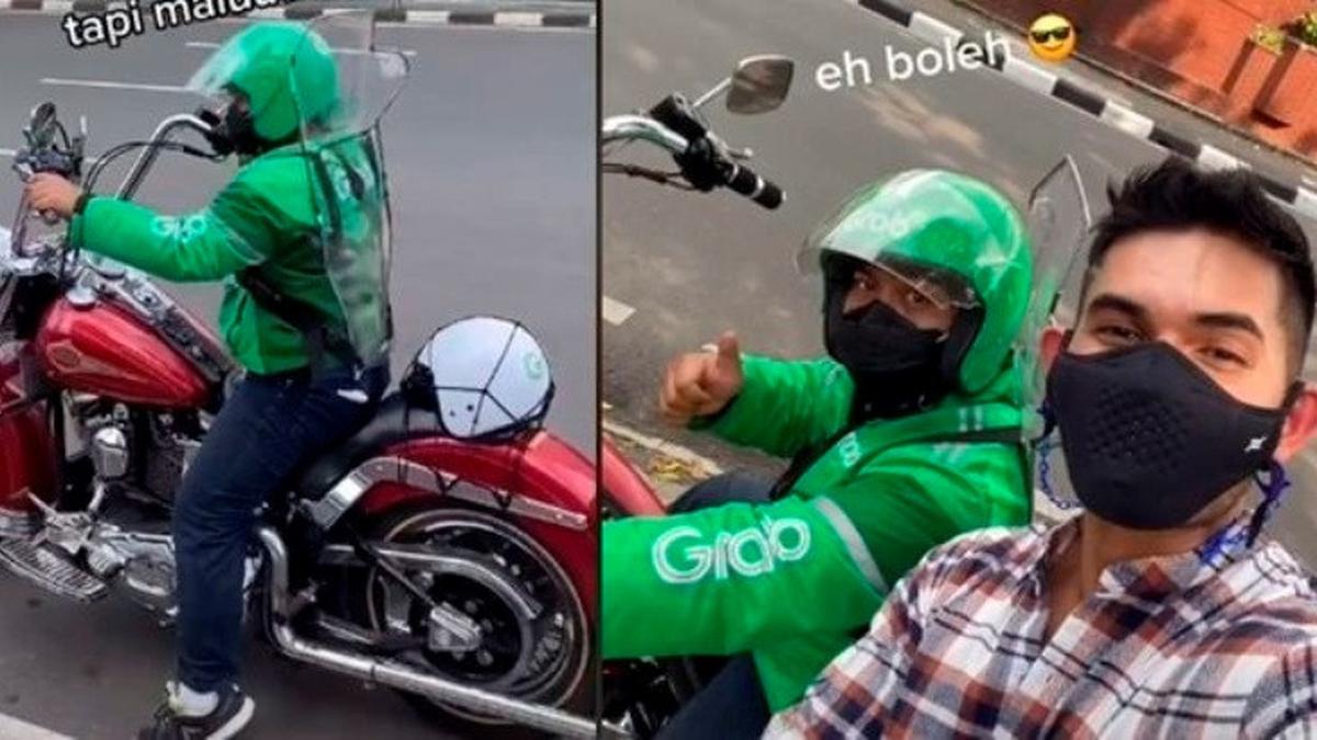 Viral, Ojol Jemput Penumpang Pakai Harley-Davidson - Otomotif Liputan6.com