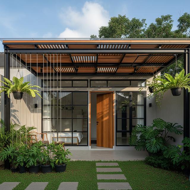 9 Desain Tampak Depan Rumah Minimalis Modern dengan Perpaduan Kayu ...