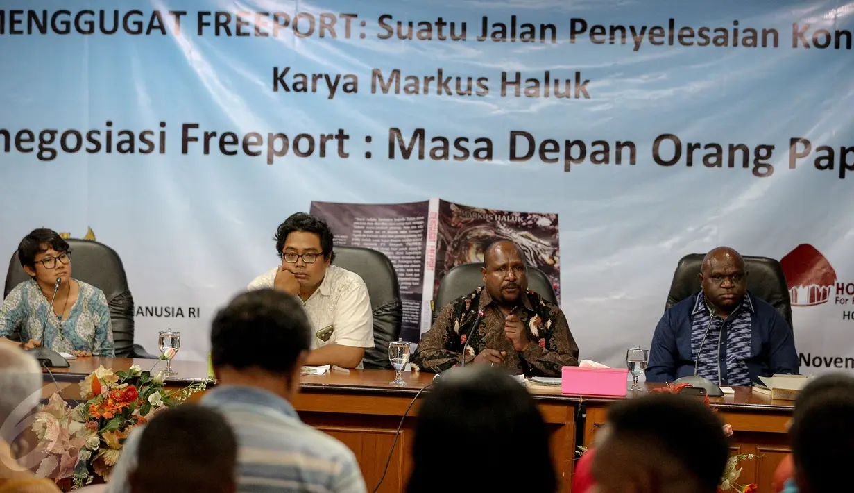 Para Tokoh Gelar Bedah Buku Menggugat Freeport - Foto Liputan6.com
