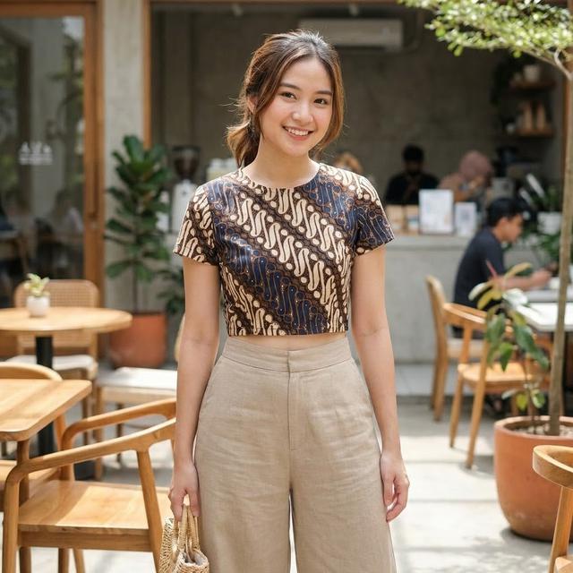 7 Model Atasan Batik Crop yang Memadukan Tradisi dan Modernitas
