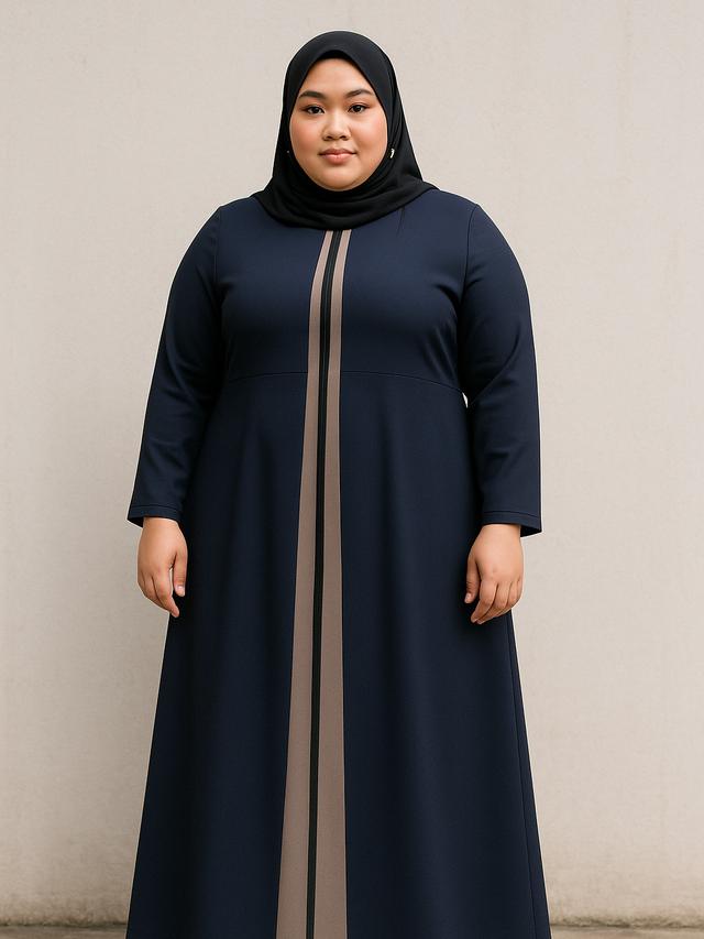 7 Rekomendasi Model Gamis Simpel tapi Mewah untuk Orang Gemuk, Lengkap ...