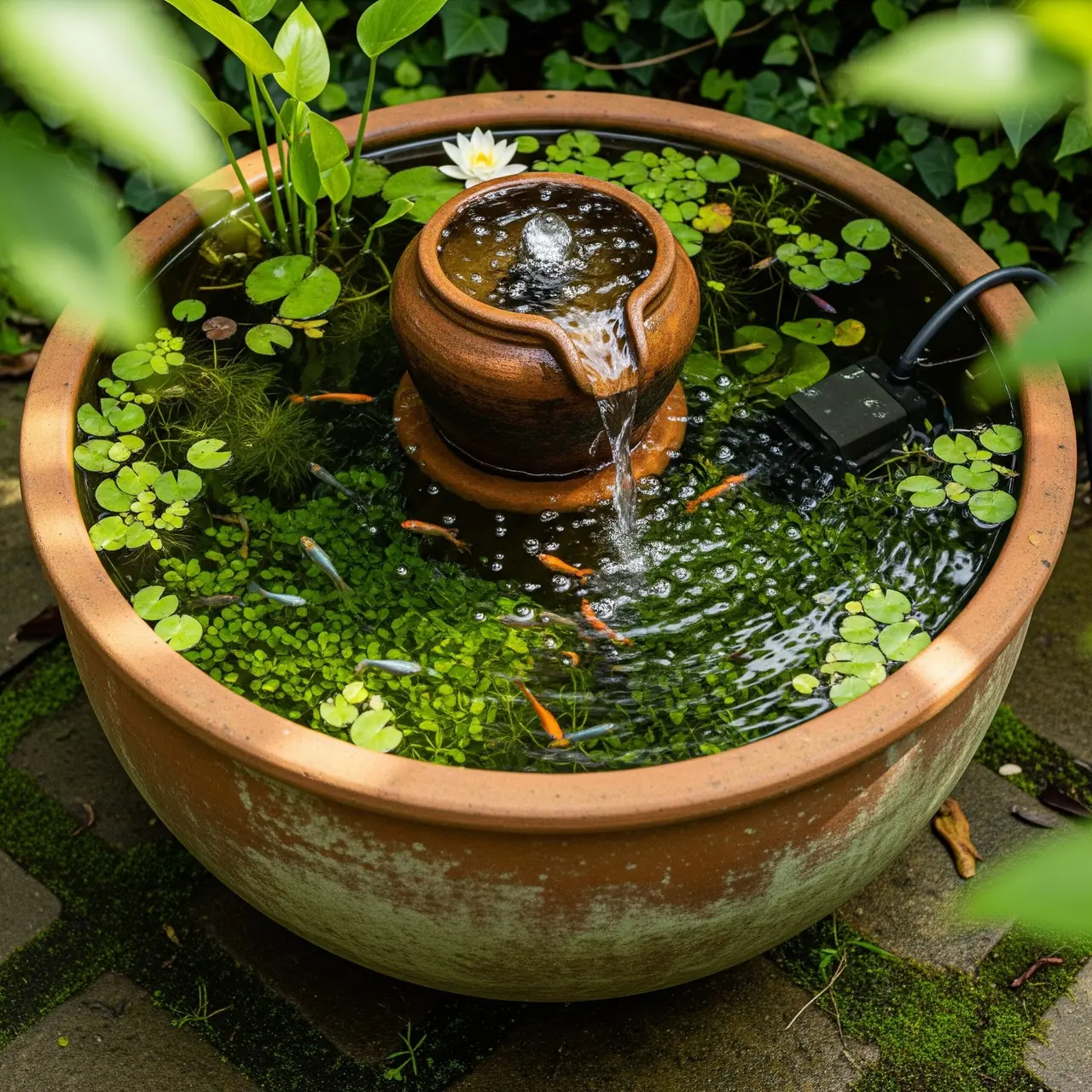 7 Inspirasi Model Kolam Ikan Mini dari Pot Tanaman, Kreatif dan Hemat ...